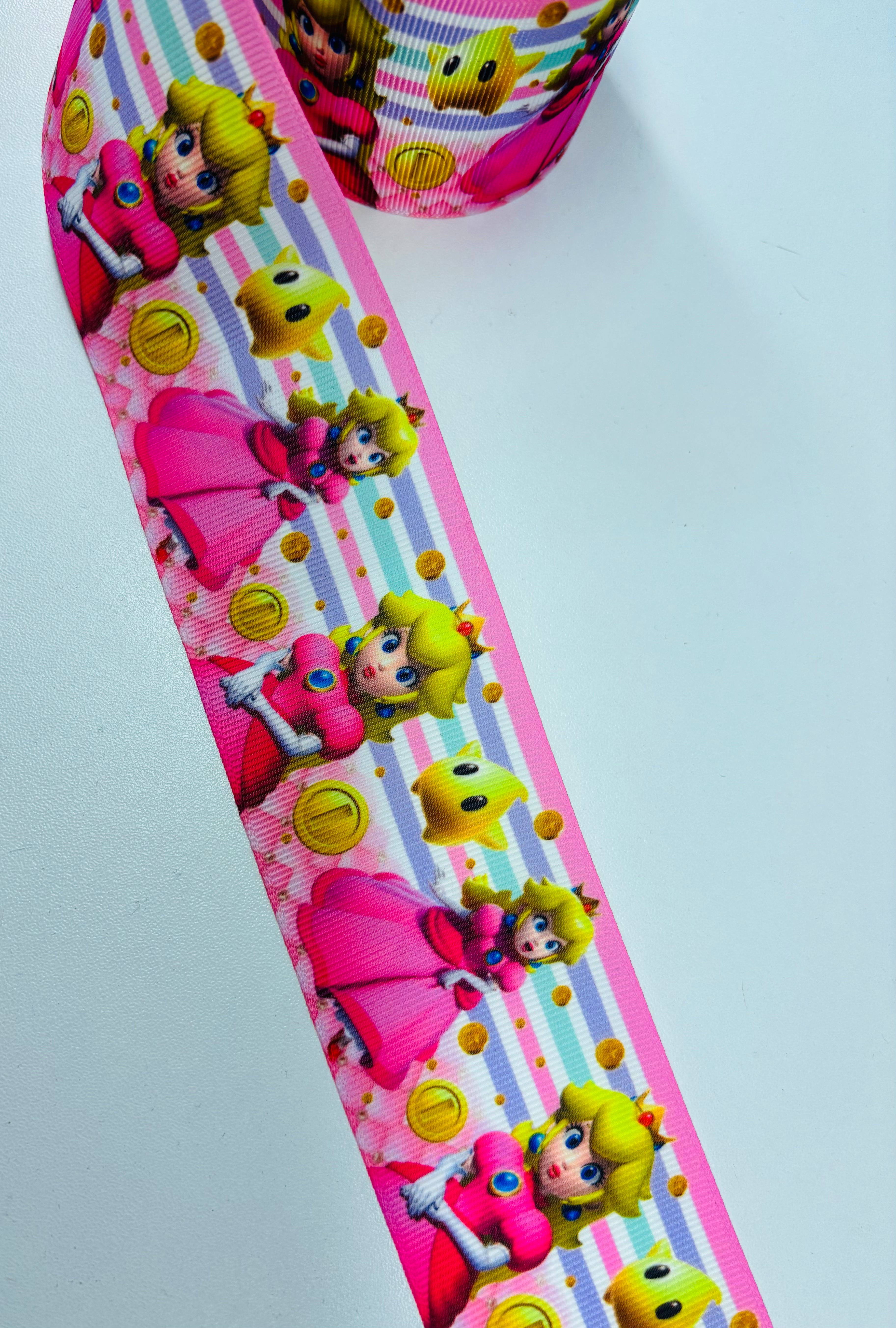 2 inch Princess Peach Mario Brothers – Whimsy Ribbons and Bows