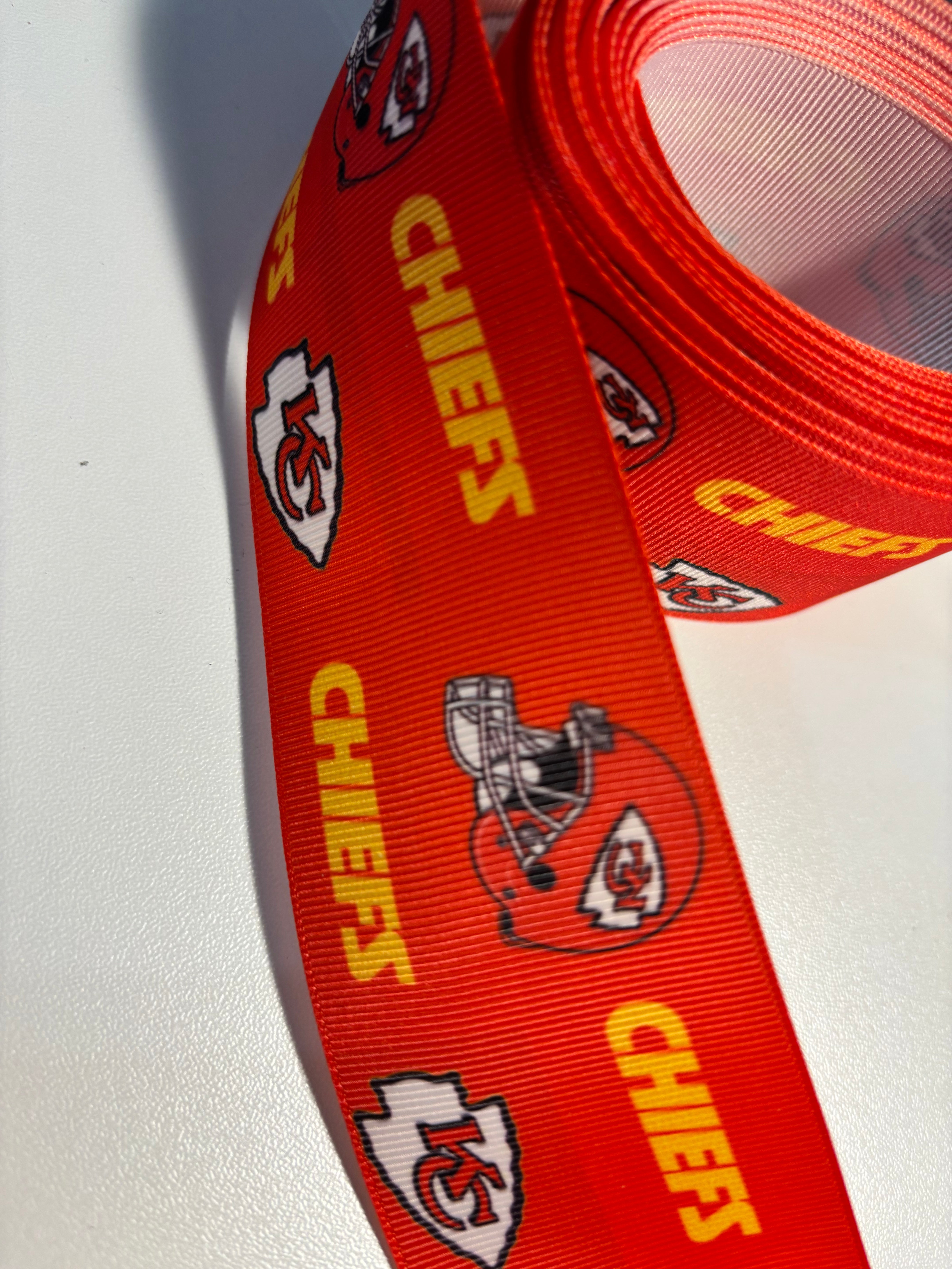 CHIEFS 2 inch Ribbon – Whimsy Ribbons and Bows